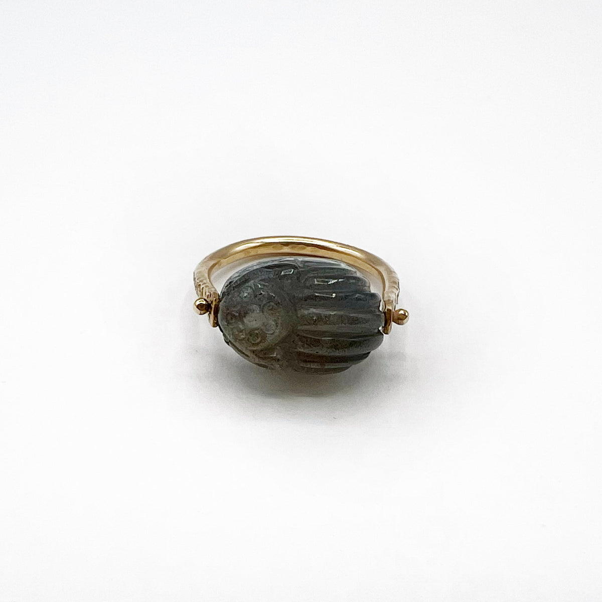 Gold Filled Oval Scarab Shape Laborite Ring – M. Lowe and Co.